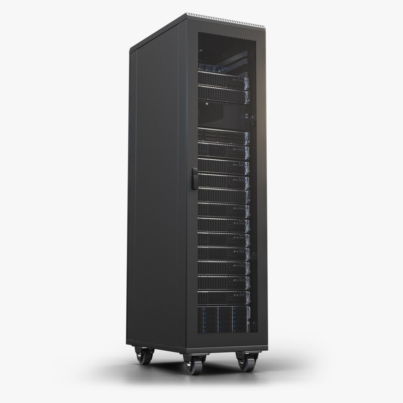 modelo 3d Rack de servidor poblado - TurboSquid 1372596