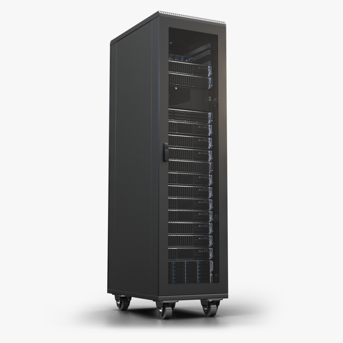 Populated server rack 3D model - TurboSquid 1372596
