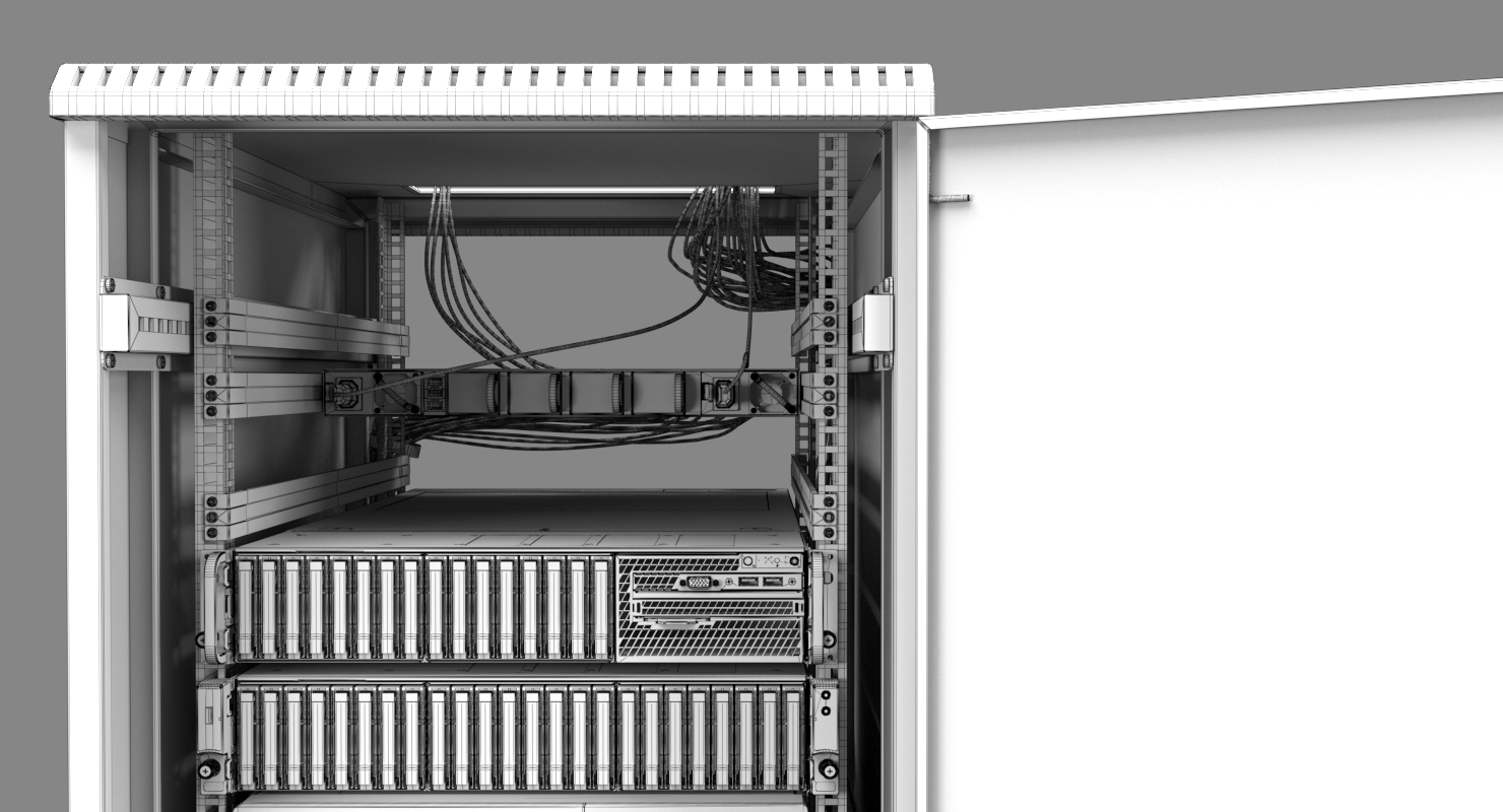 Populated server rack 3D model - TurboSquid 1372596