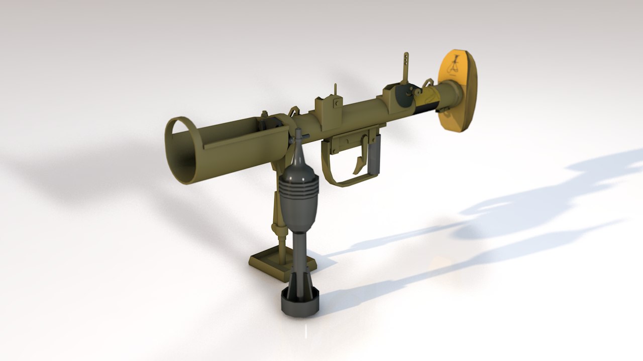 Piat antitank weapon grenade launcher 3D model - TurboSquid 1373137