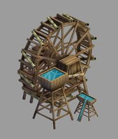 waterwheel water wheel 3d model