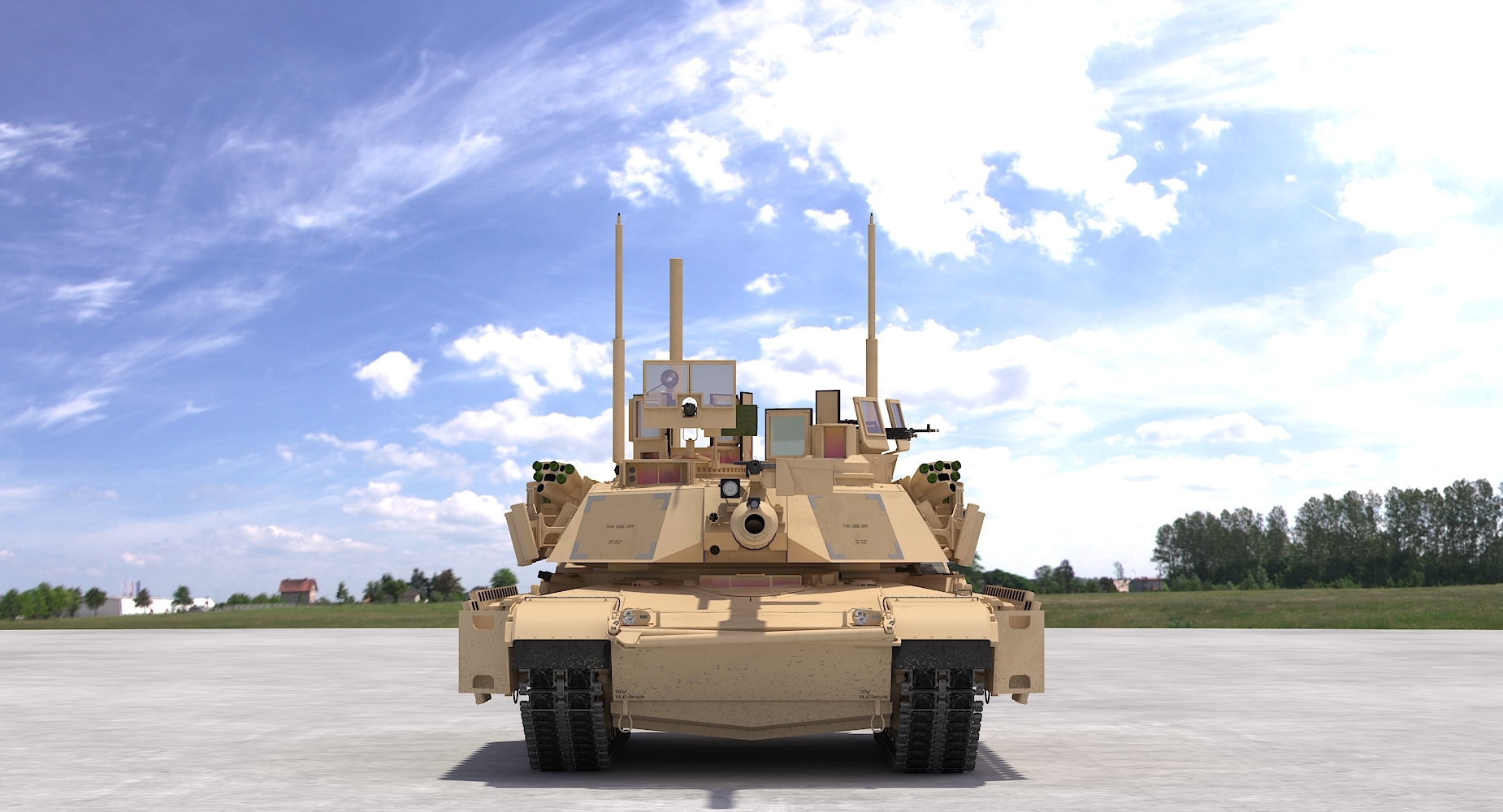 M1A2 Abrams SEP TUSK II（沙漠颜色 - 美国陆军）3D模型 - TurboSquid 1374133