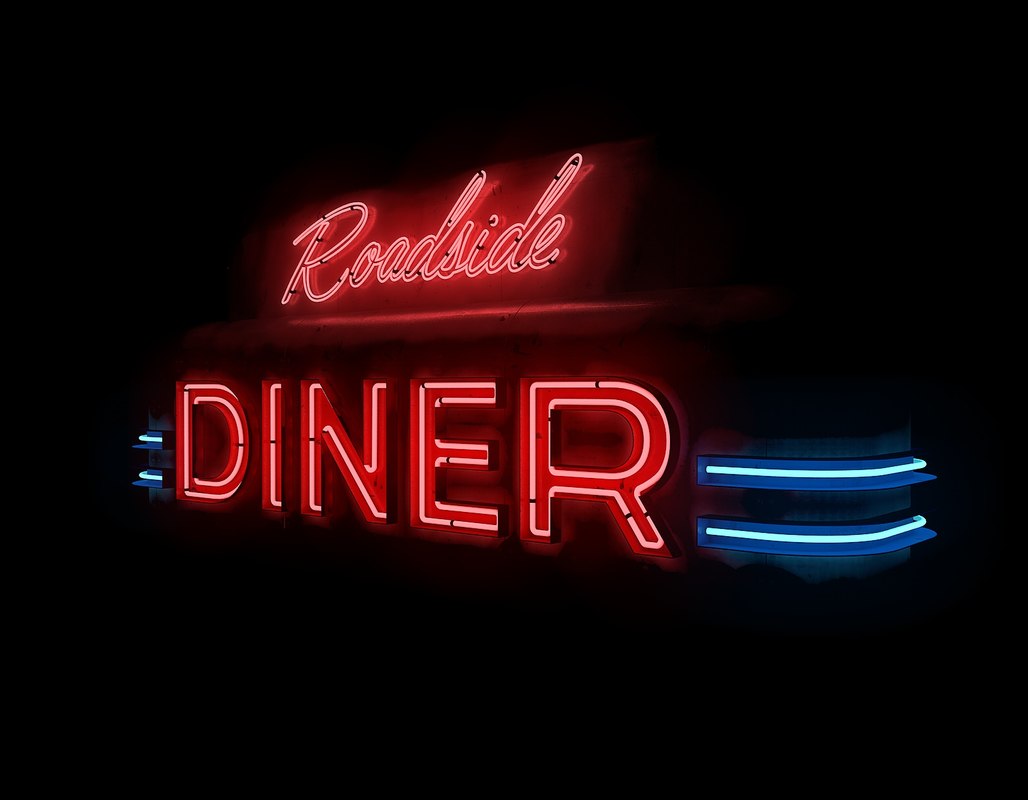 Diner neon sign 3D - TurboSquid 1374114
