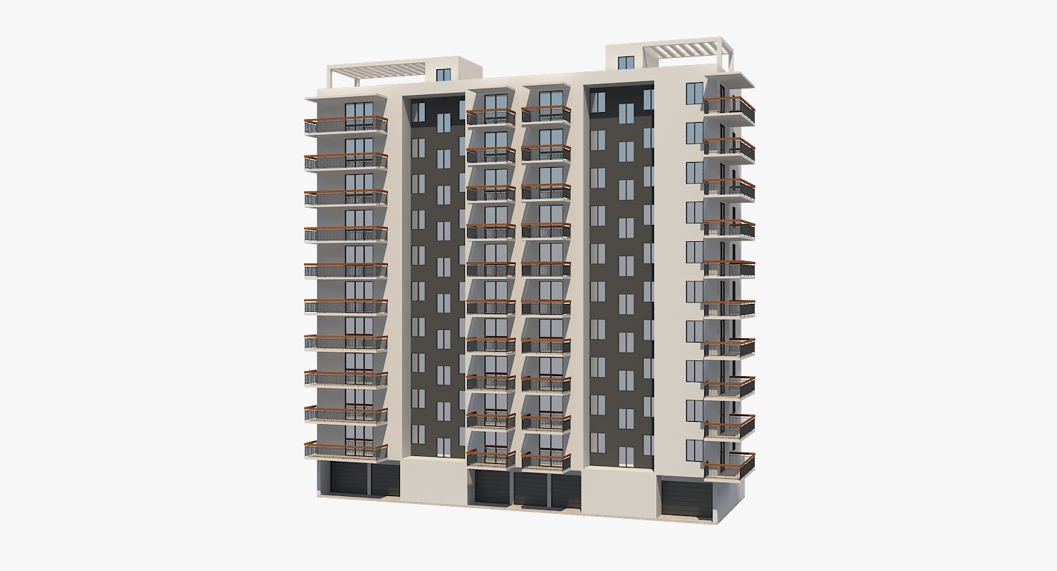 3D apartment building 23 - TurboSquid 1374146