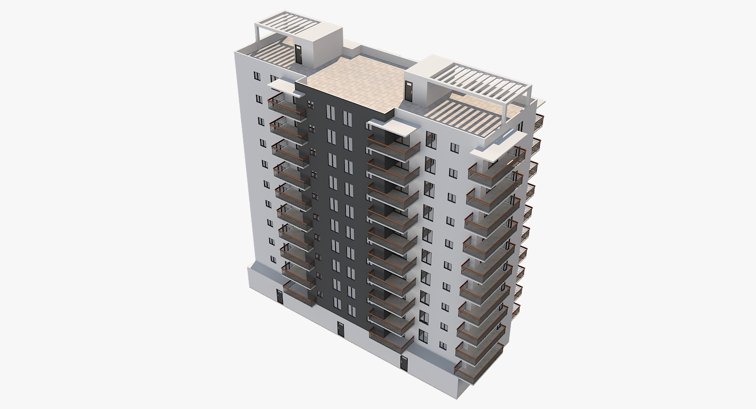 3D apartment building 23 - TurboSquid 1374146