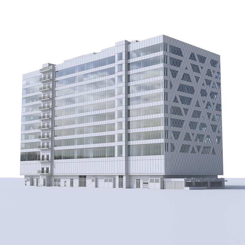 Business centre building 3D model - TurboSquid 1374204