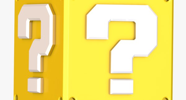 3D model yellow question block super mario - TurboSquid 1374380