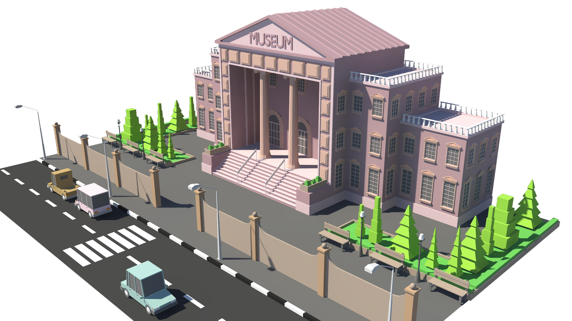 3D building museum - TurboSquid 1375104