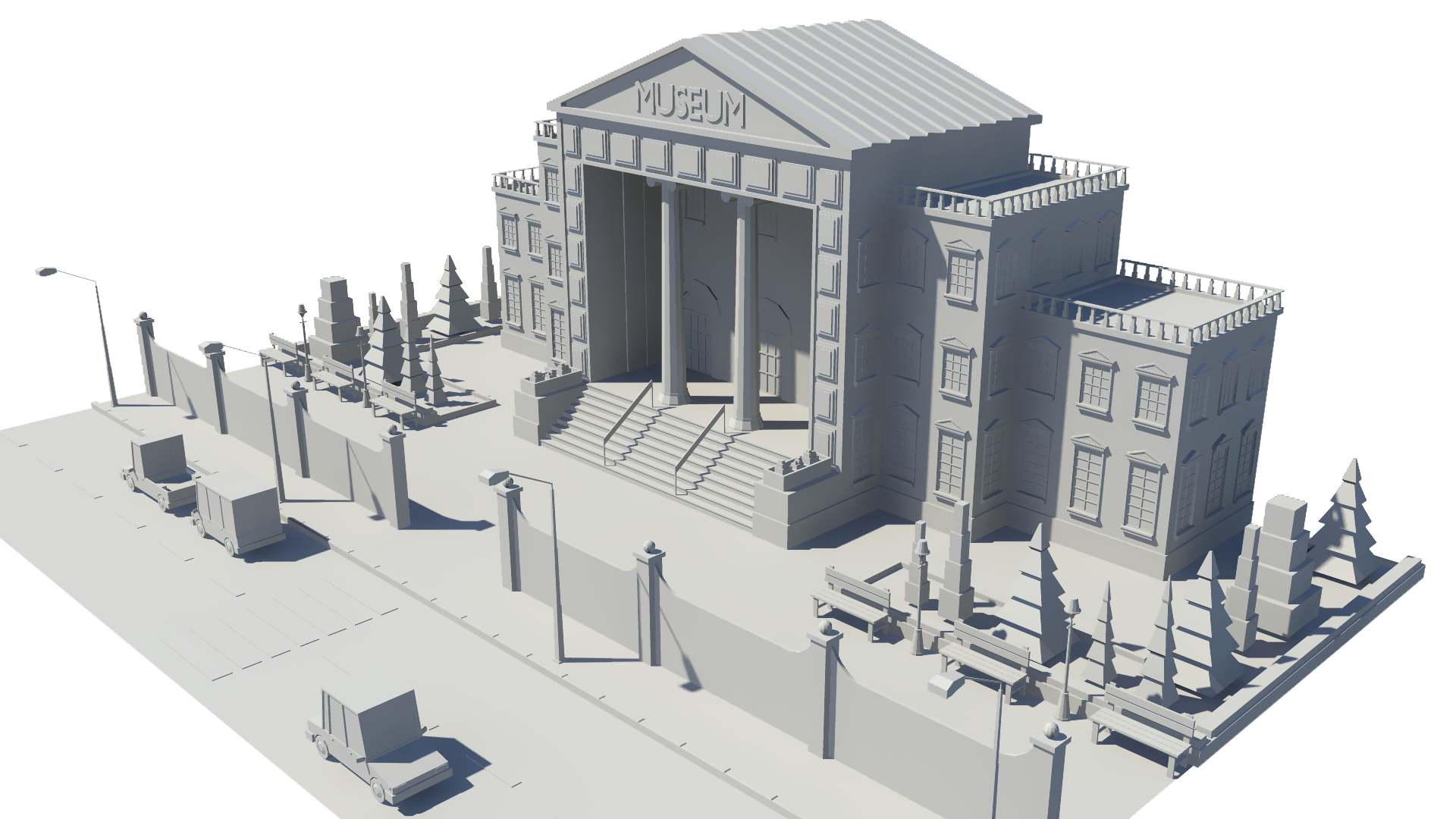 3D building museum - TurboSquid 1375104