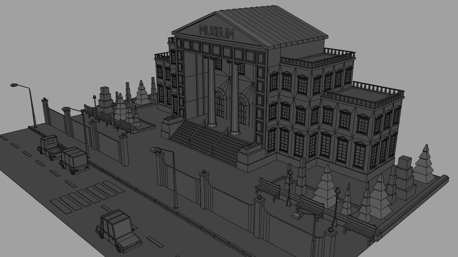 3D building museum - TurboSquid 1375104