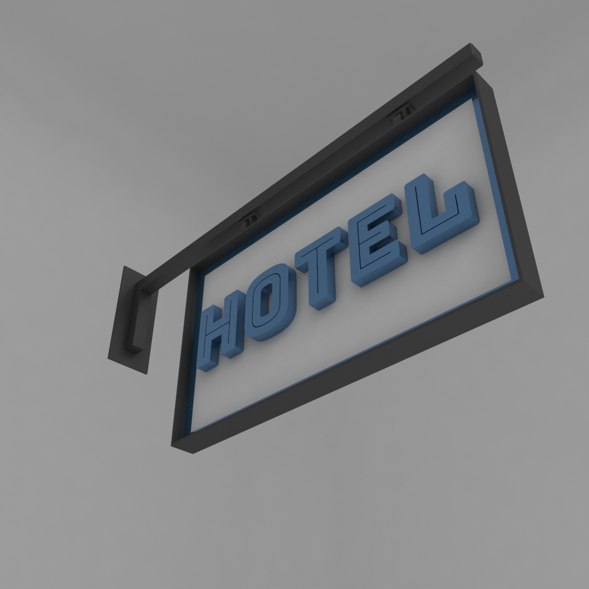 Signboard nameplate 3D model - TurboSquid 1375100
