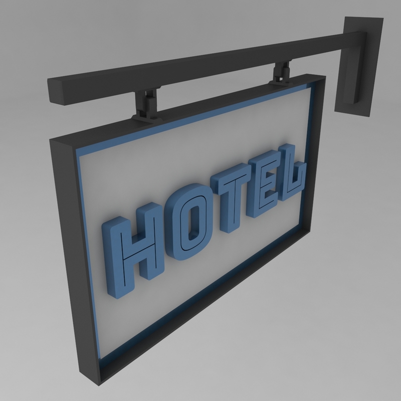 Signboard nameplate 3D model - TurboSquid 1375100