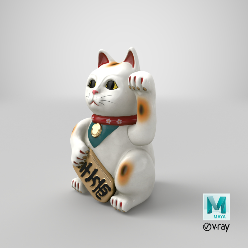 3D model maneki neko pbr - TurboSquid 1366279