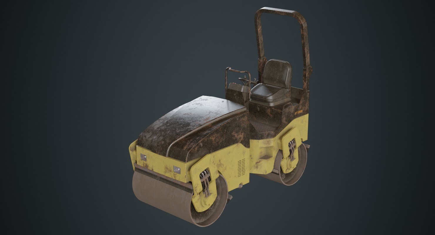 Straßenwalze 1B 3D-Modell - TurboSquid 1375187