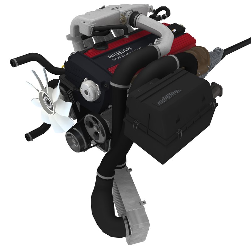 3D nissan rb20det-r 2 0l model - TurboSquid 1375217