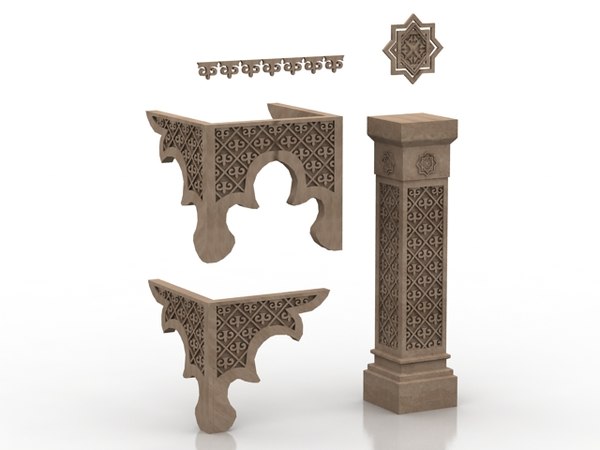 Islamic columns model - TurboSquid 1375383