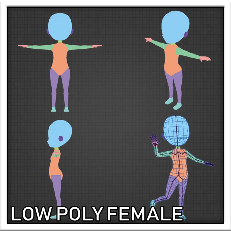 Female template 3D model - TurboSquid 1375384