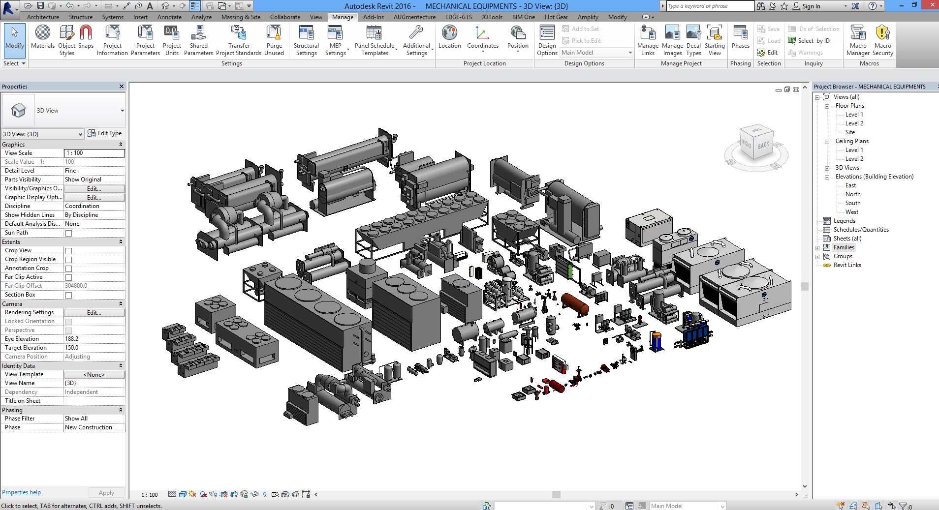 Famílias Revit do Equipamento Mecânico 2016 Modelo 3D - TurboSquid 1375461