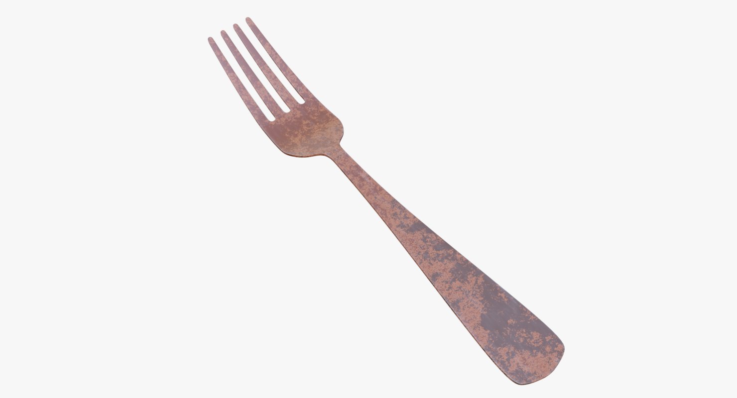 3d Model Rough Rusty Fork Rust Turbosquid 1375416