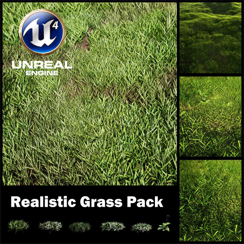 Grass Pack Unreal Engine 3d Turbosquid 1375548
