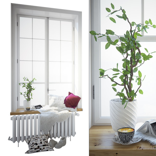 free window v-ray 3d model