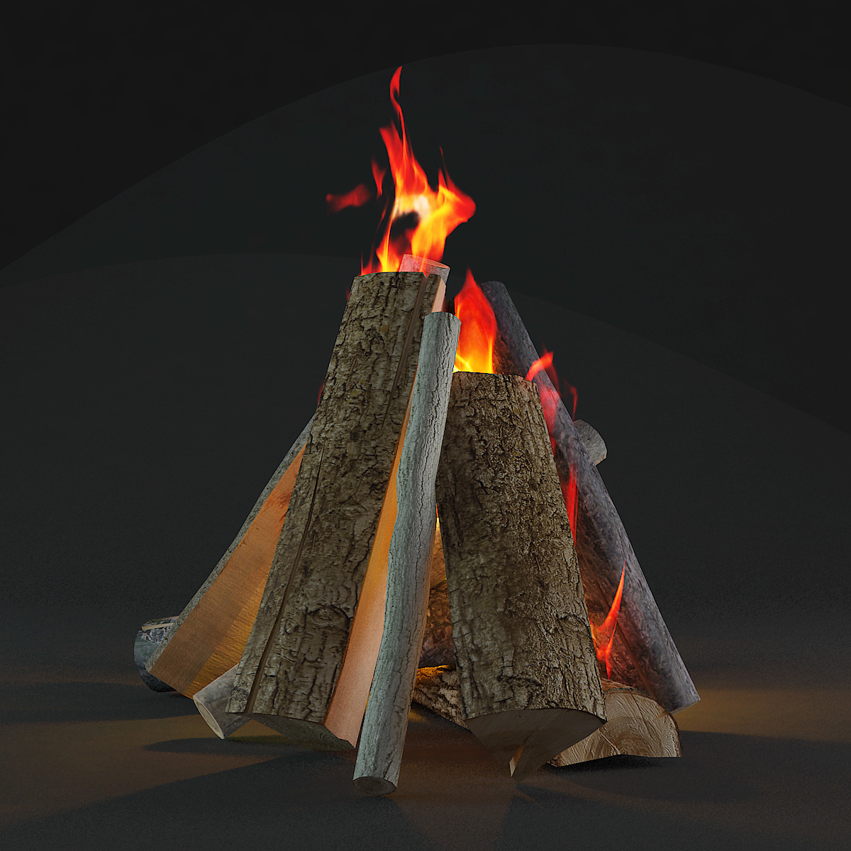 3D bonfire camp - TurboSquid 1375985