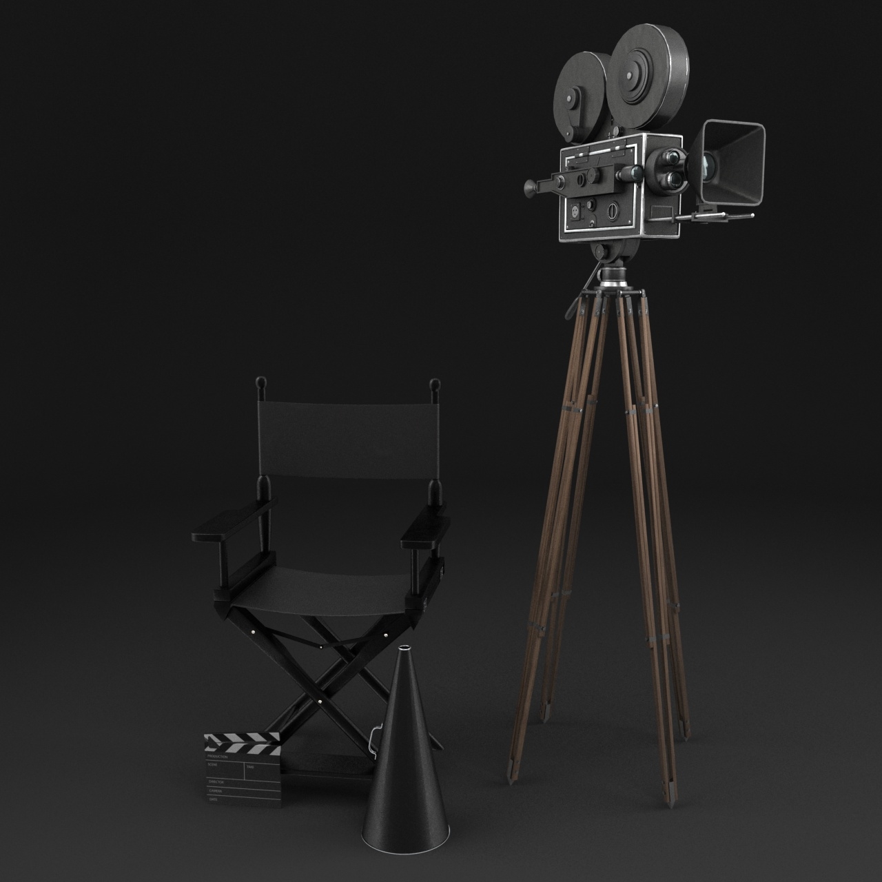 Classic movie camera 3D model - TurboSquid 1376061