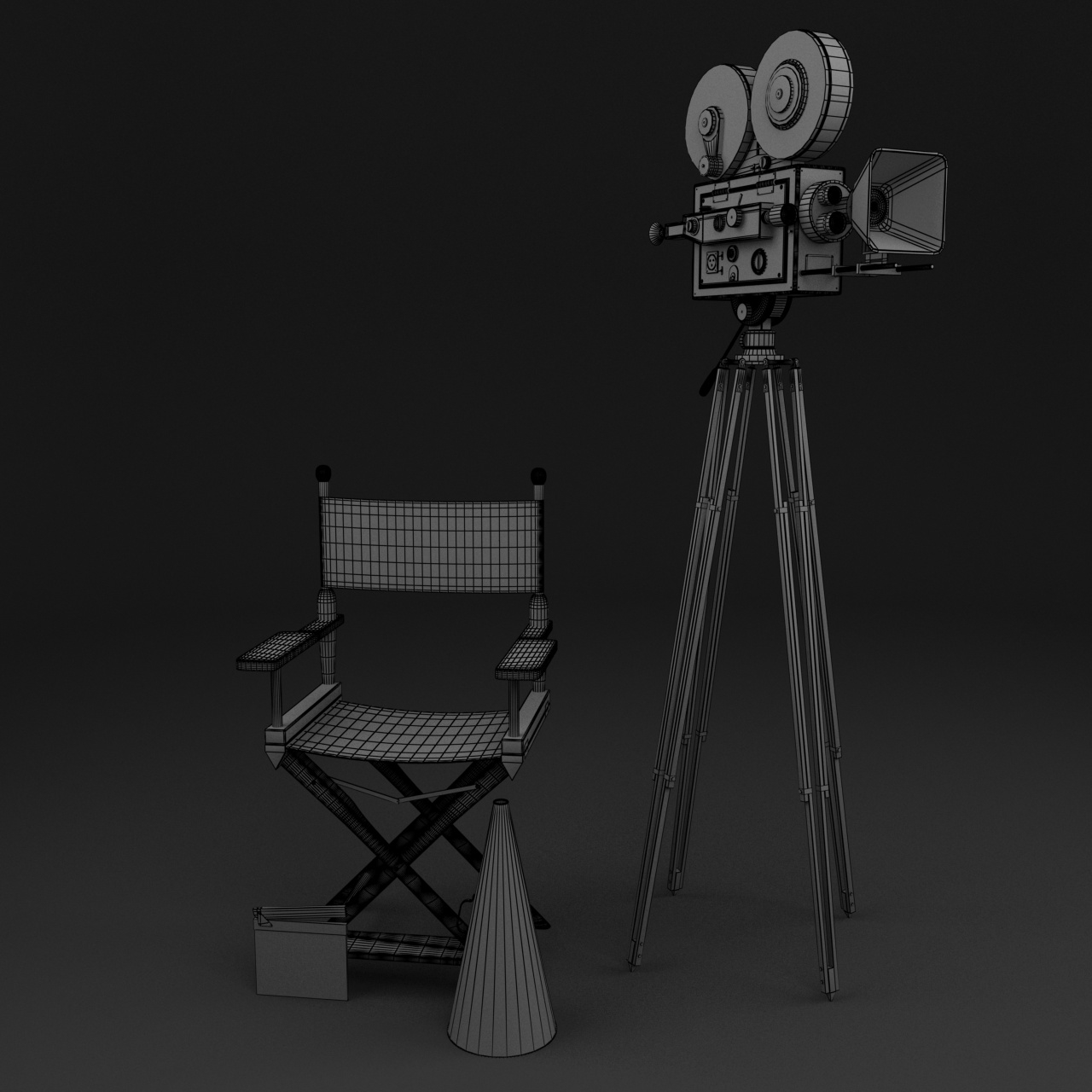 Classic movie camera 3D model - TurboSquid 1376061