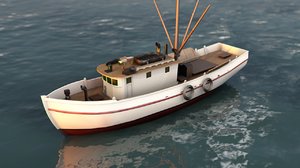 3d photorealistic diving boat ship