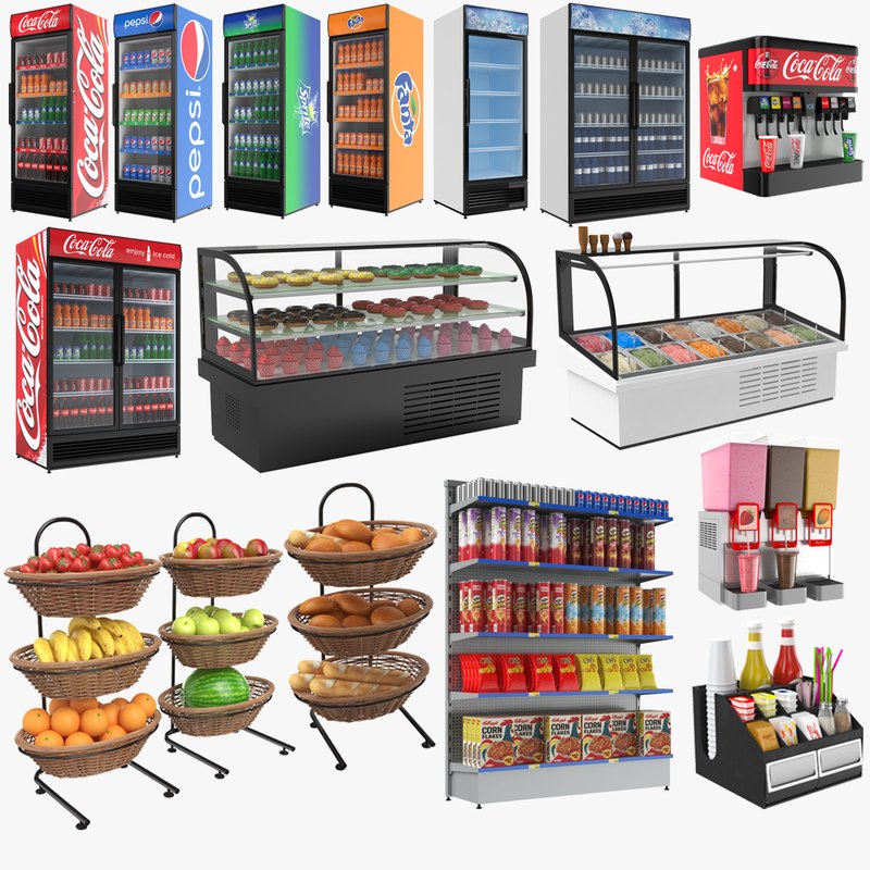 3D display stands refrigerator model - TurboSquid 1371522