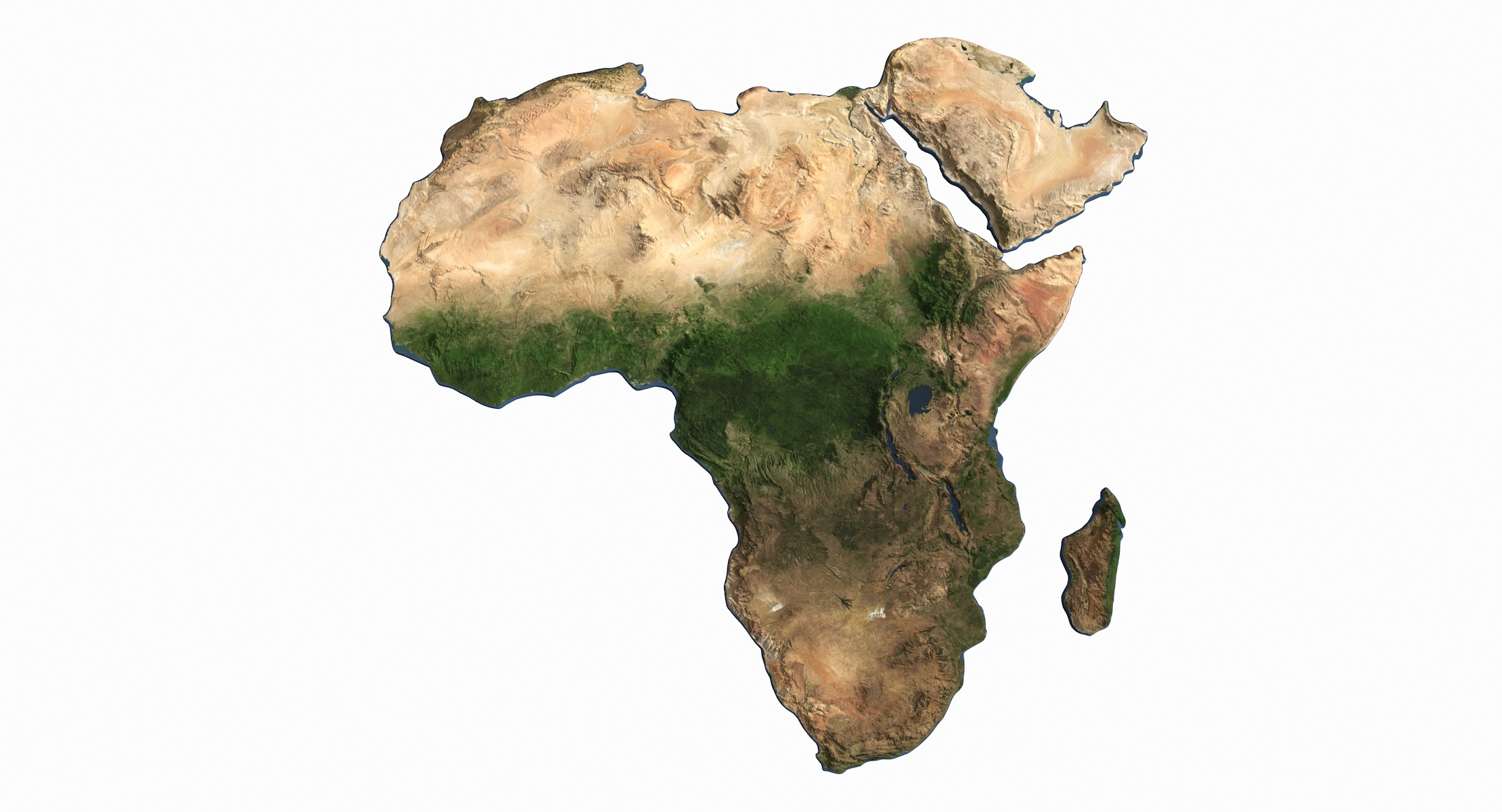 3D africa continent model - TurboSquid 1376835