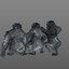 Group chimpanzee animation chimp 3D model - TurboSquid 1376900