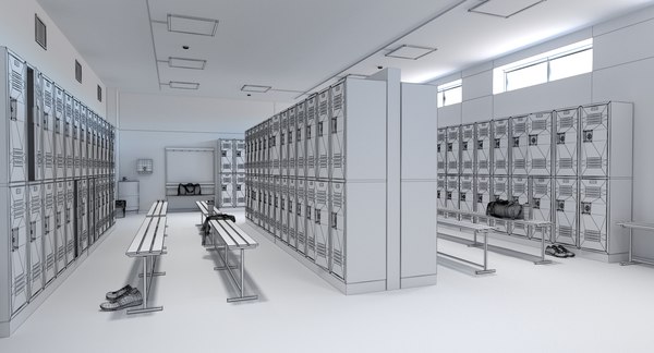 Realistic locker room 3D model - TurboSquid 1374728