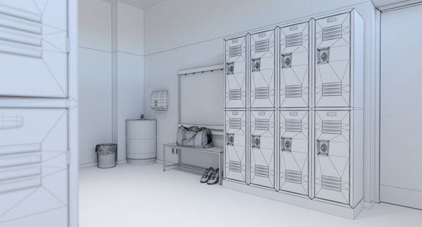 Realistic locker room 3D model - TurboSquid 1374728