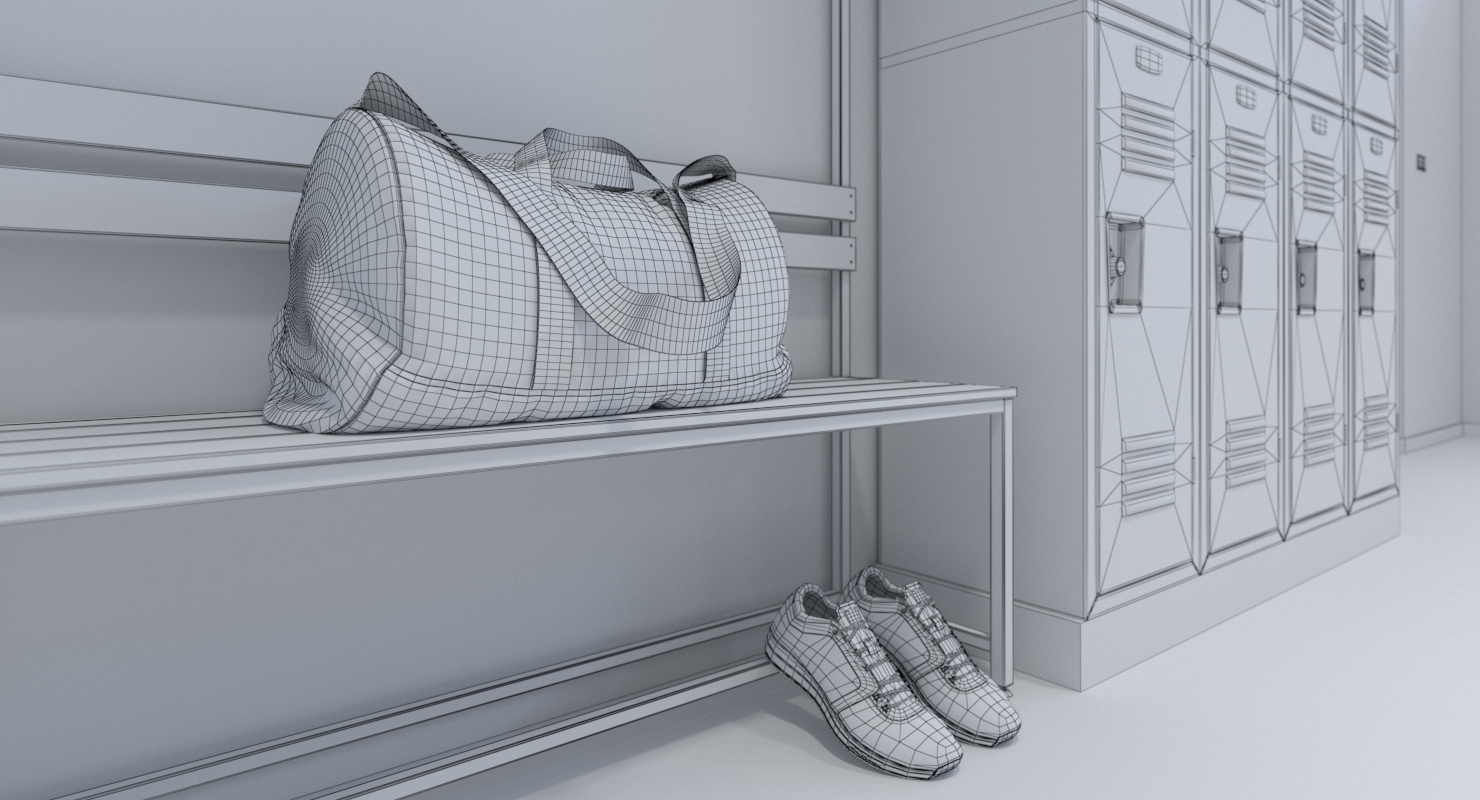 Realistic locker room 3D model - TurboSquid 1374728
