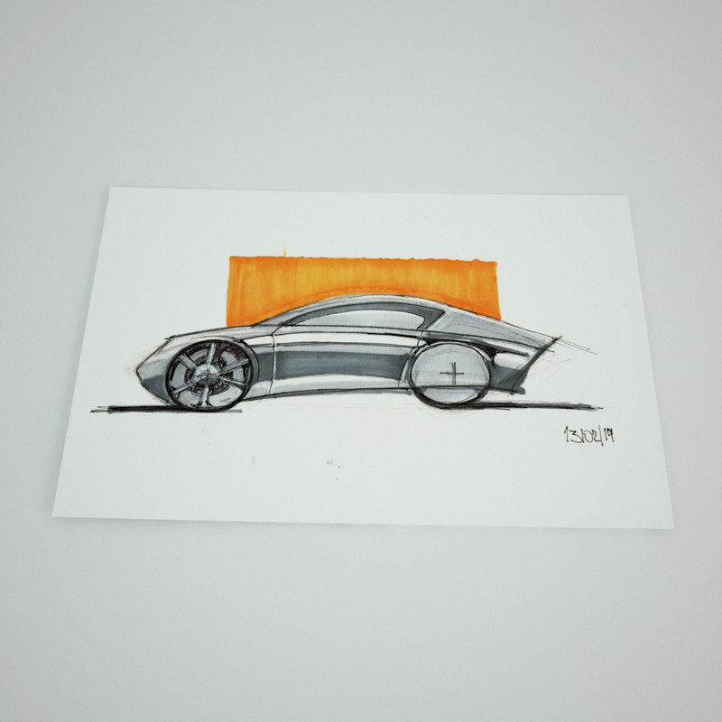 Car design sketch 3D model - TurboSquid 1377568
