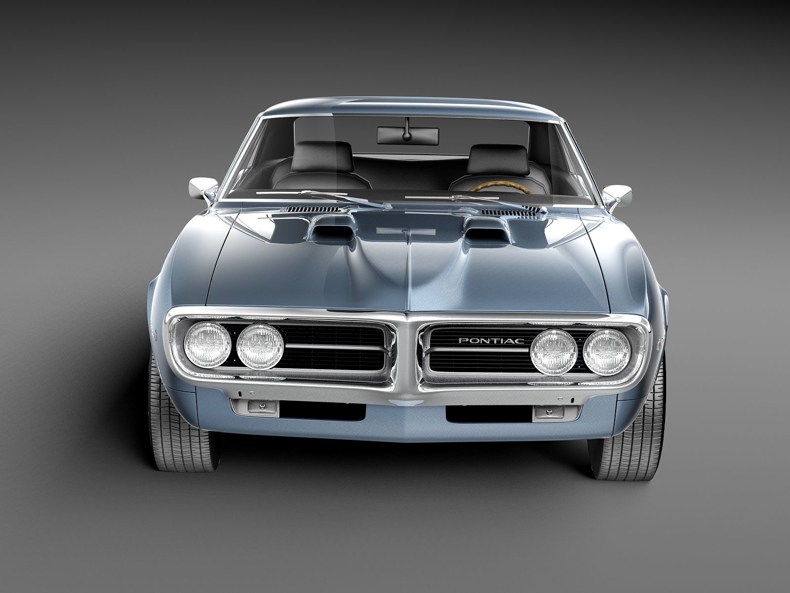 3d model of pontiac firebird antique