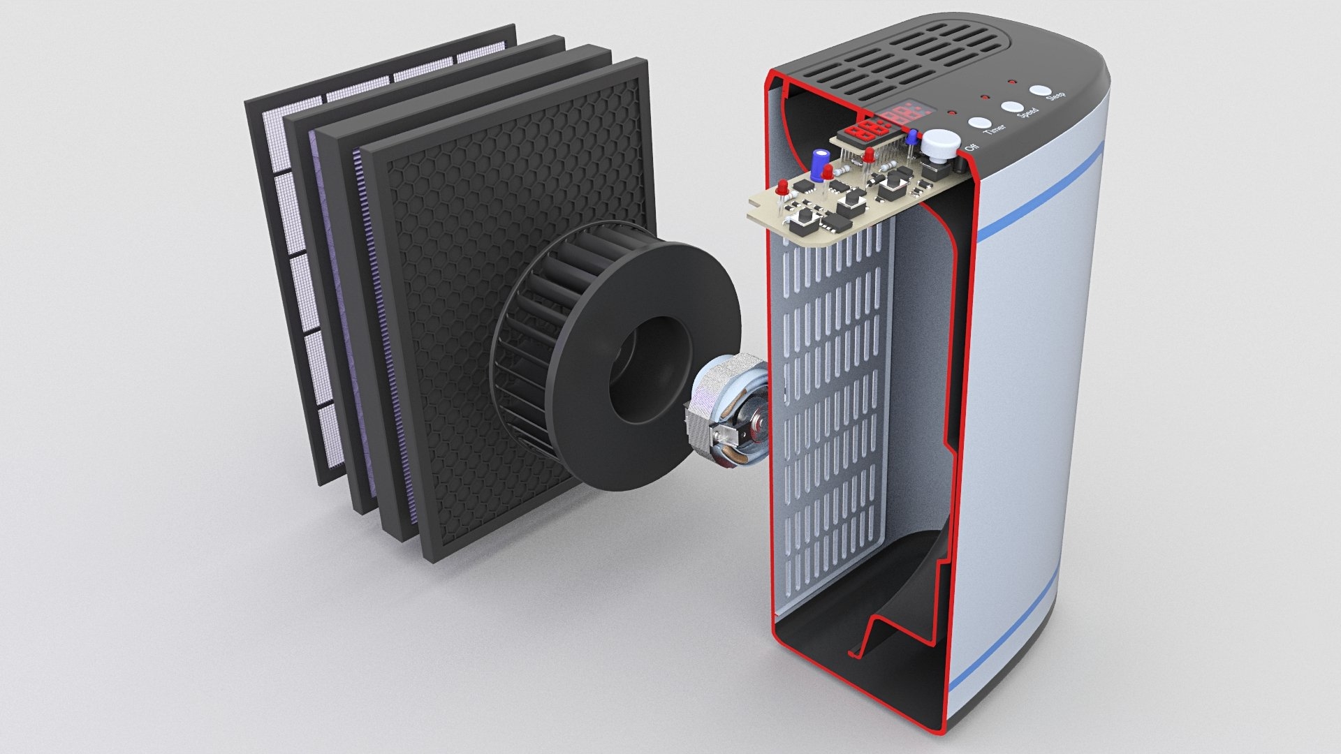 3D air purifier model - TurboSquid 1529314