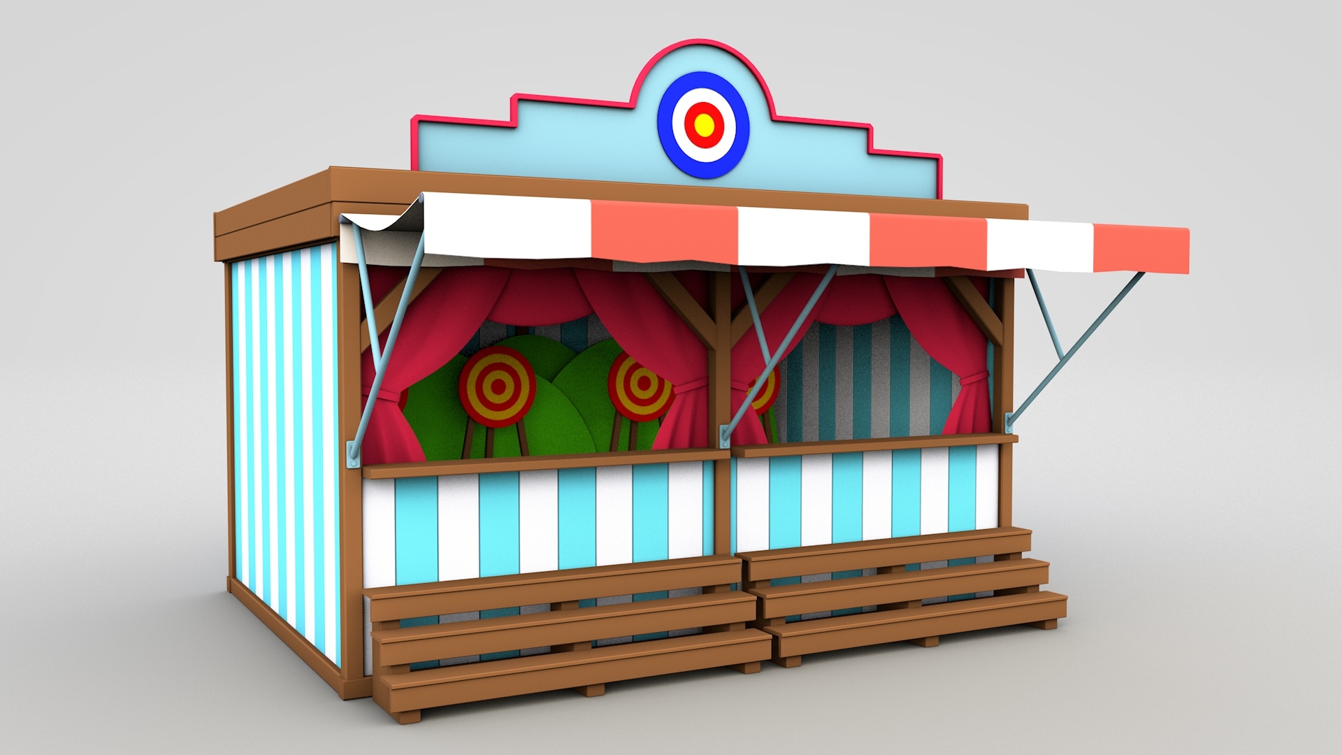 3D cartoon shooting gallery - TurboSquid 1377872