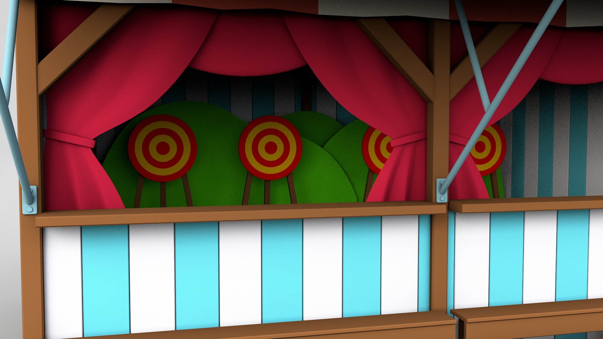 3D cartoon shooting gallery - TurboSquid 1377872