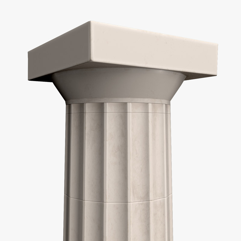 Doric order column 3D model - TurboSquid 1377543