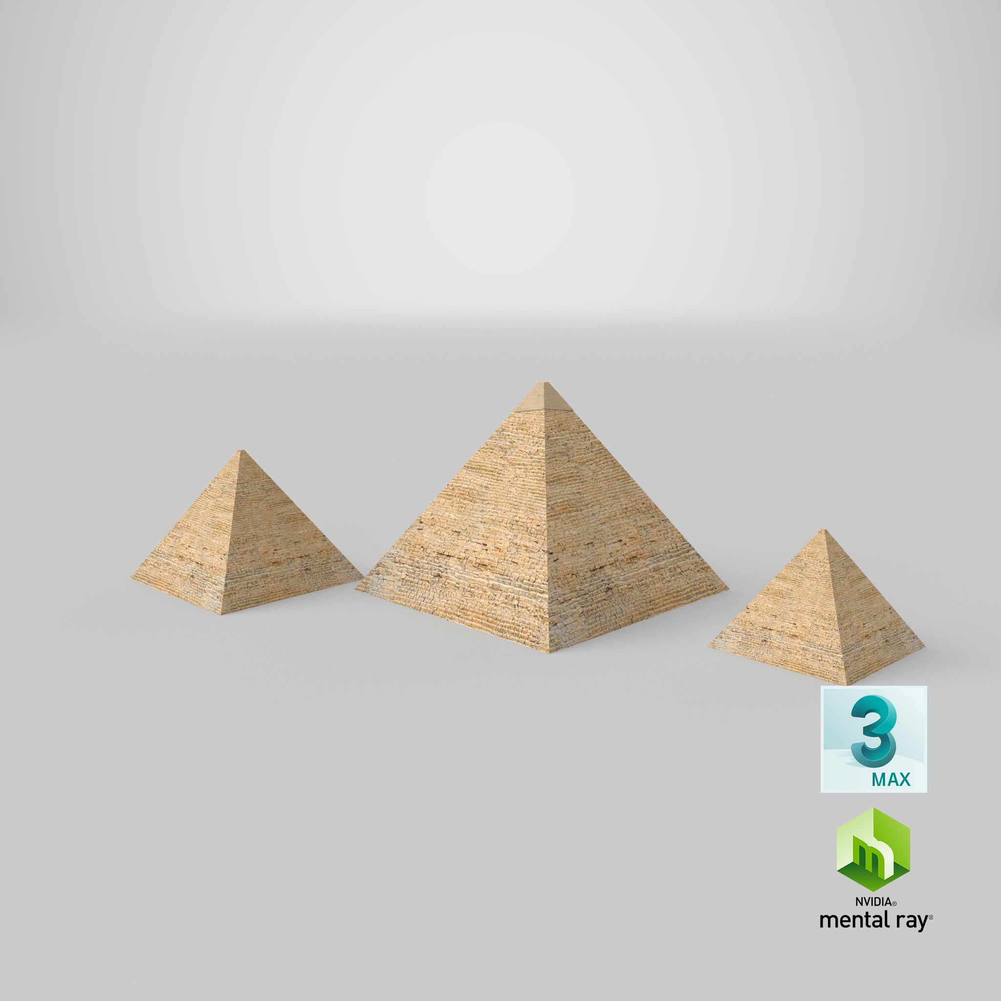 3D pyramids giza 3 - TurboSquid 1377649
