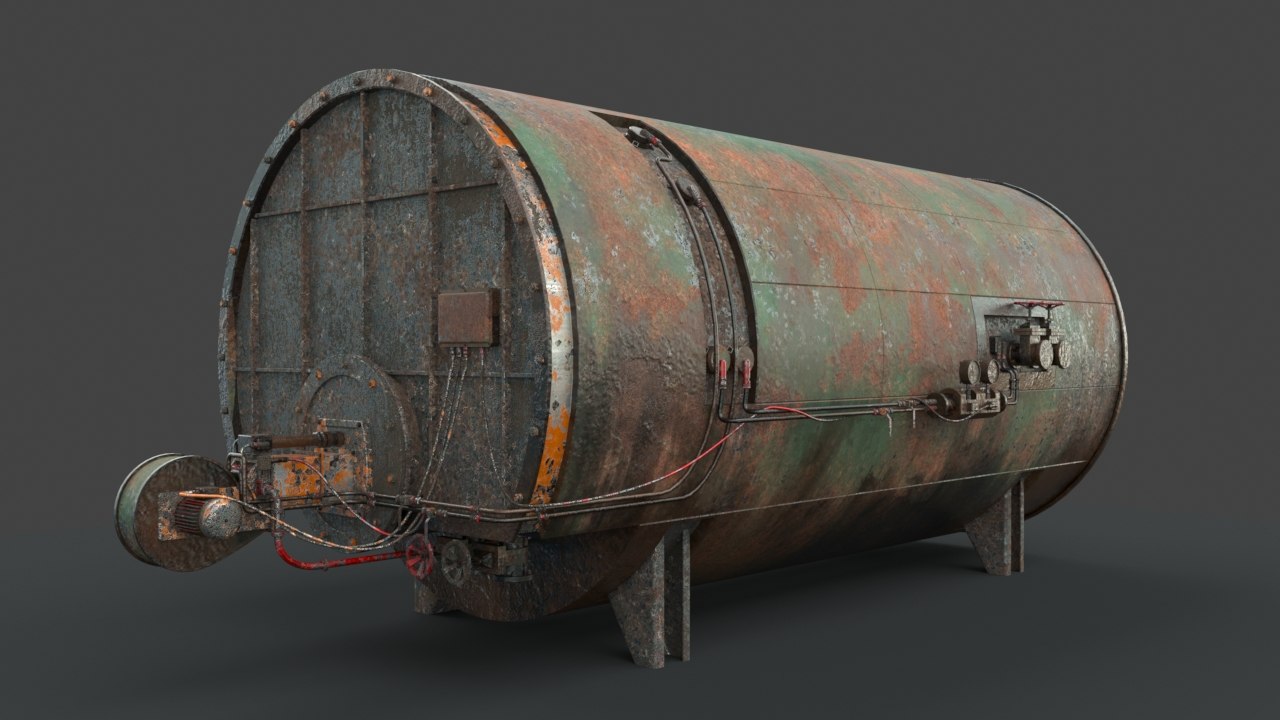 Rusted machinery device model - TurboSquid 1377962