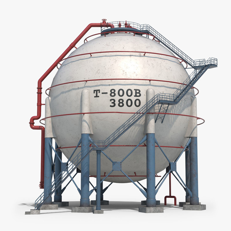 Ready spherical tank storage 3D model - TurboSquid 1377796