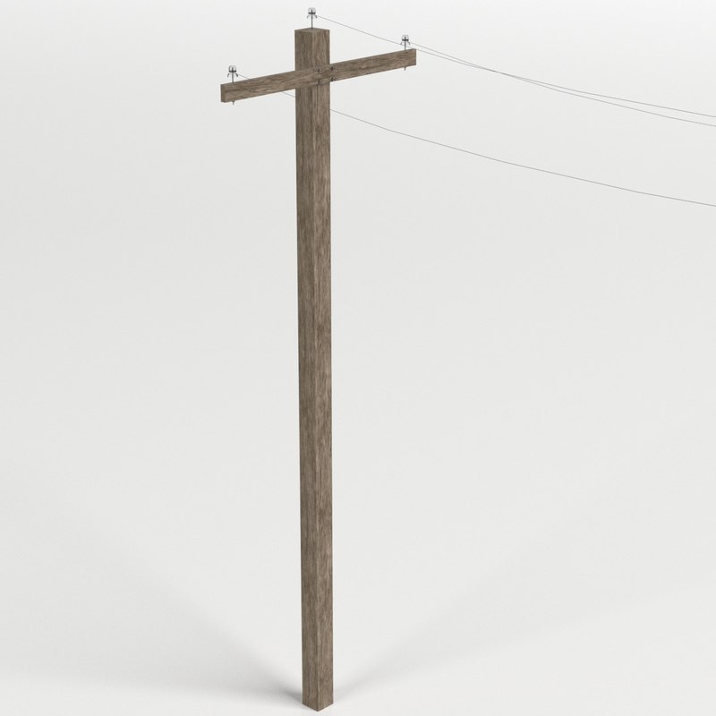 Telephone pole 3D model - TurboSquid 1378109