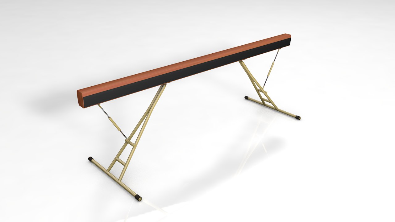 3D balance beam bar gymnastics model - TurboSquid 1378154