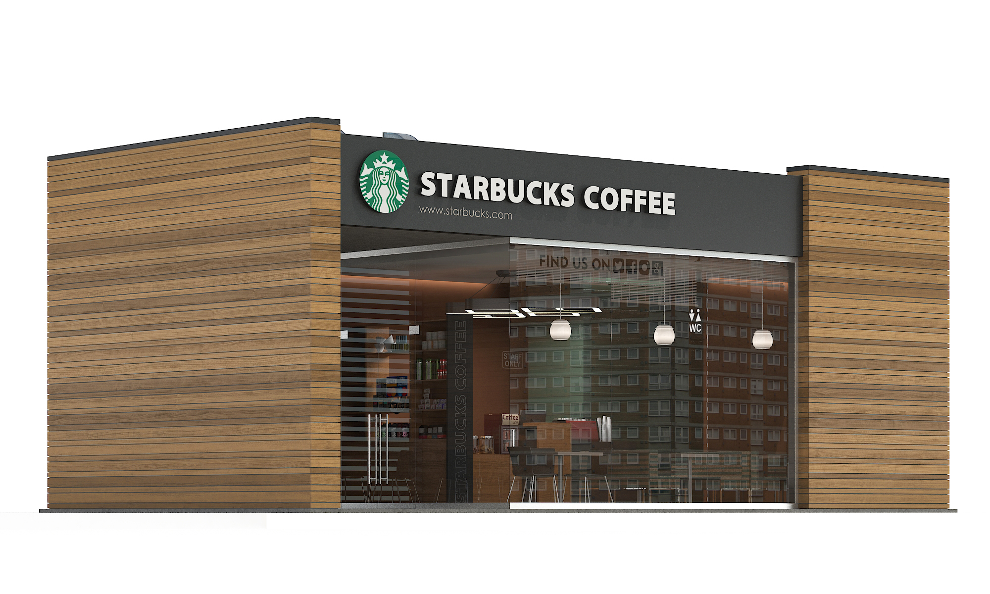 3D model starbucks coffee shop - TurboSquid 1378277