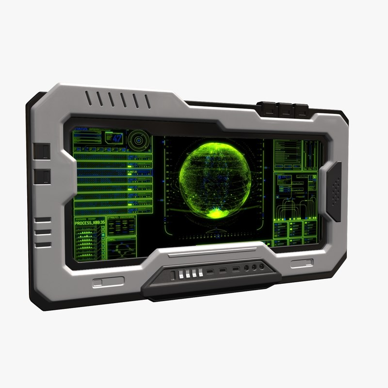 3D sci-fi monitor model - TurboSquid 1319320