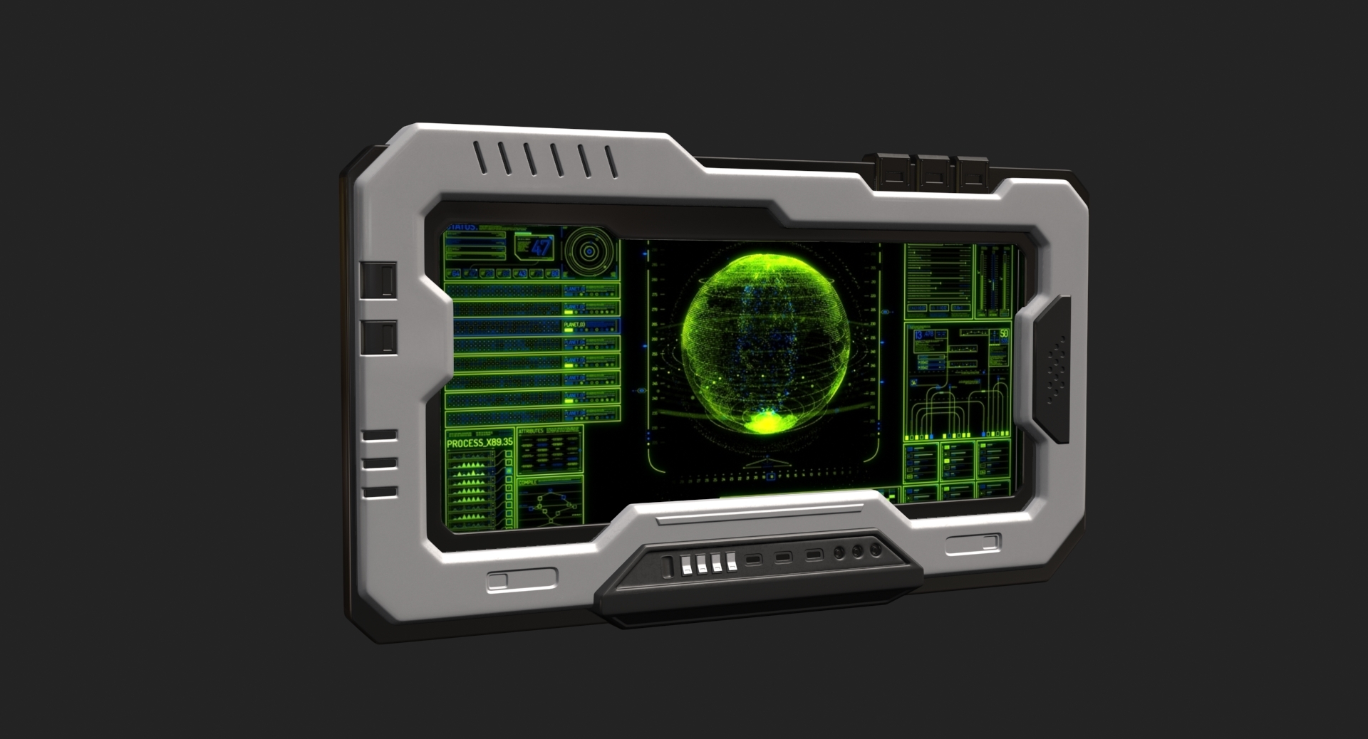 3D sci-fi monitor model - TurboSquid 1319320