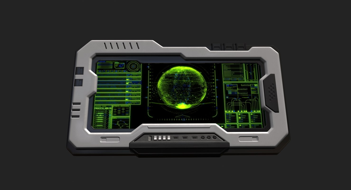 3D sci-fi monitor model - TurboSquid 1319320
